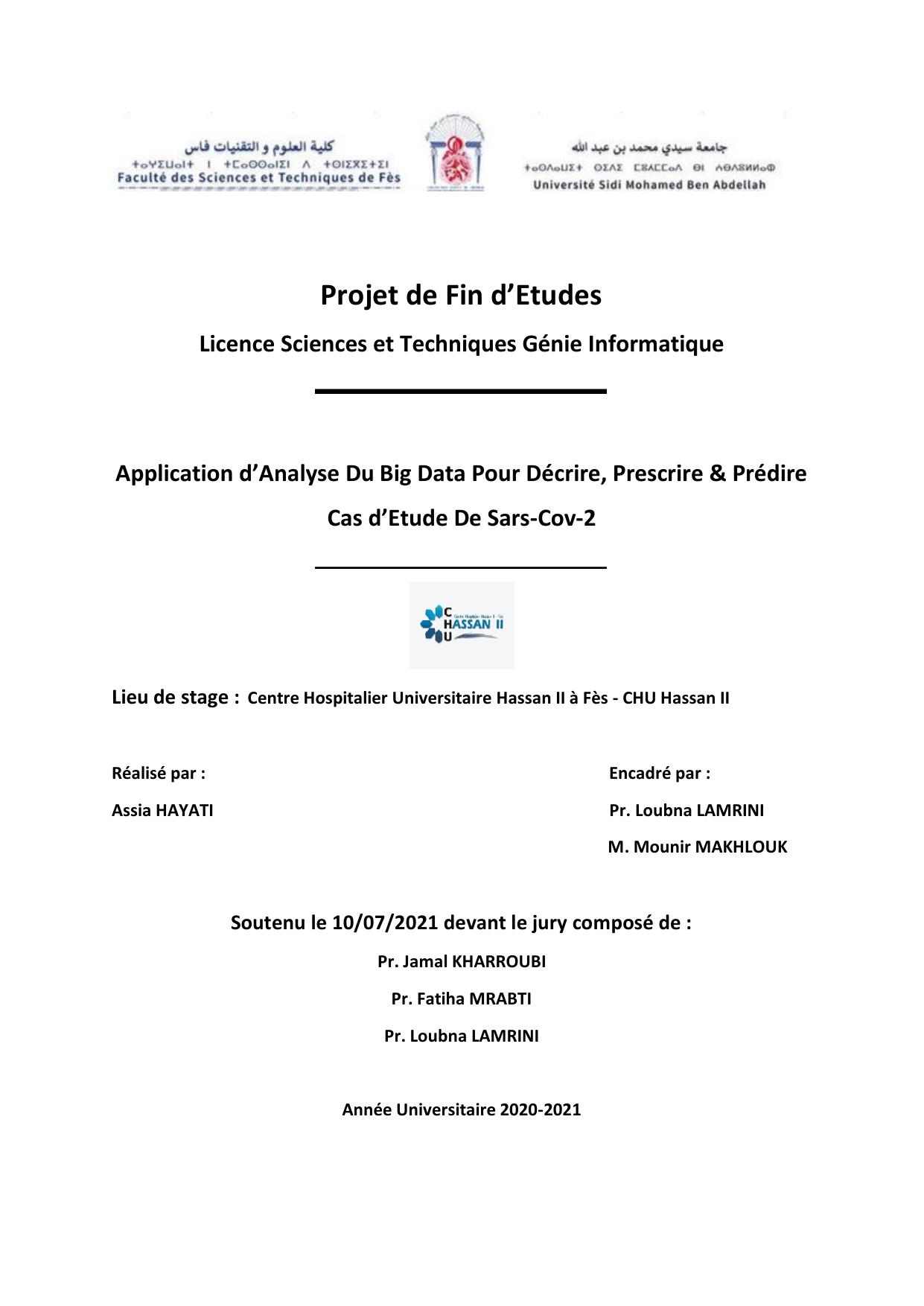 Bibliothéque FST de Fès | AssiaHAYATI PFE Fr